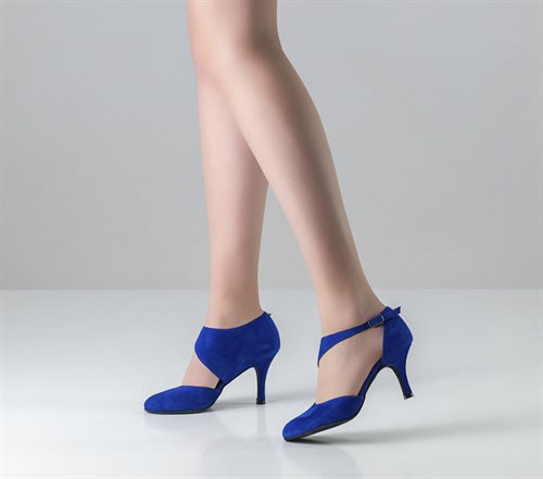 Nueva Epoca Reyna flot blå dansesko 7 cm